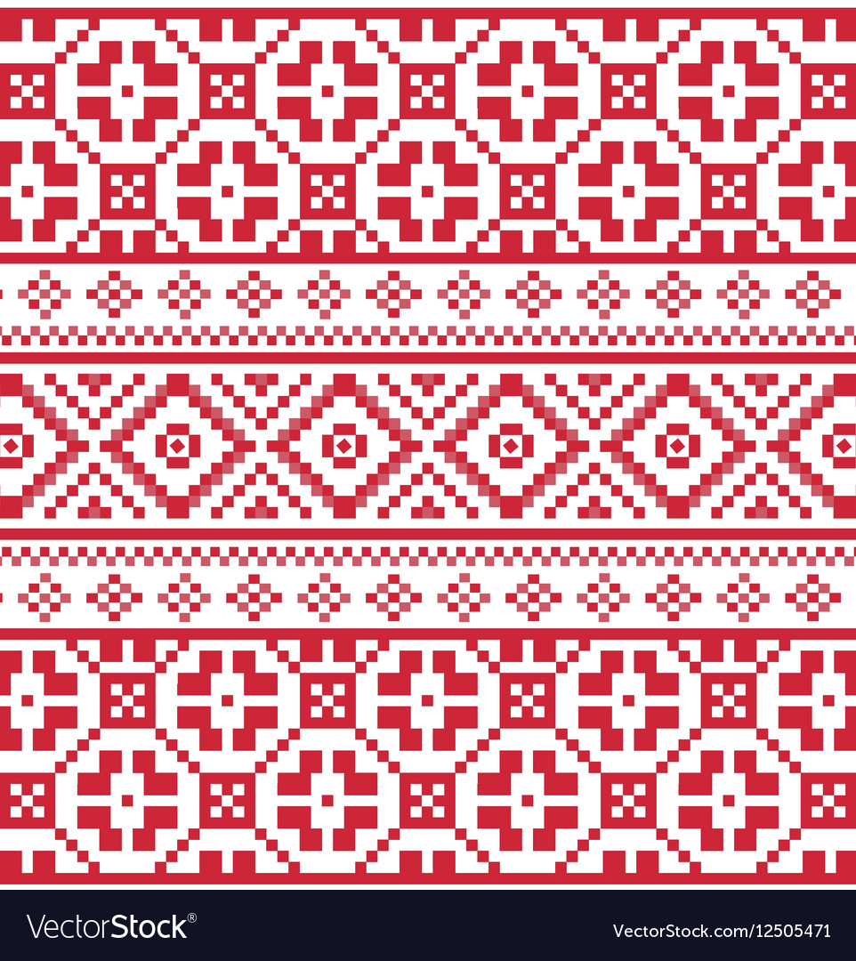 Knitted winter pattern Royalty Free Vector Image