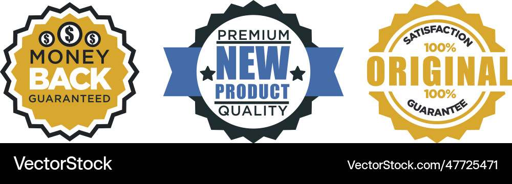 Money back guarantee premium product quality Vector Image
