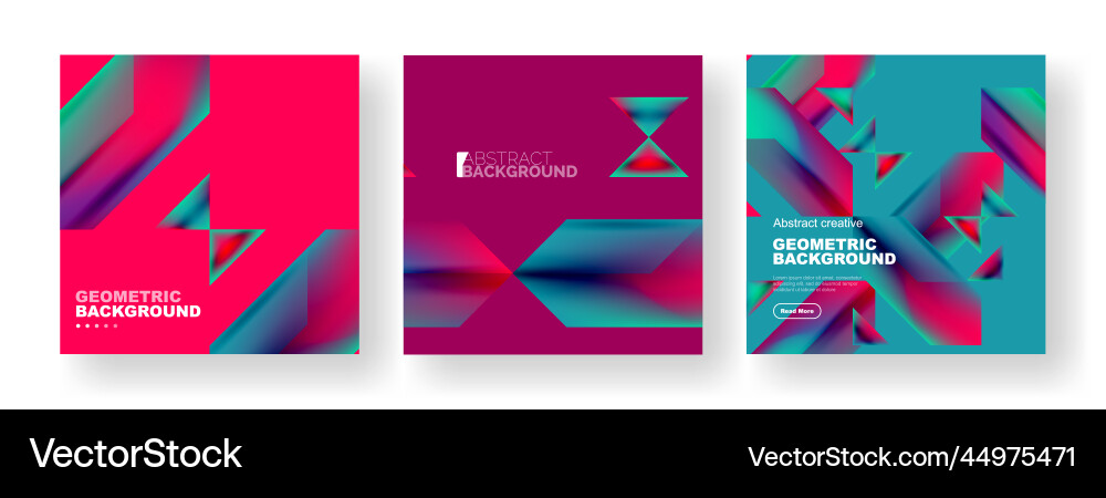 Set of abstract geometric poster Royalty Free Vector Image
