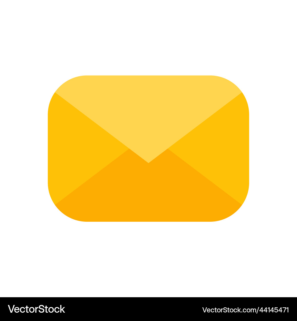 Yellow envelope the concept of communication Vector Image