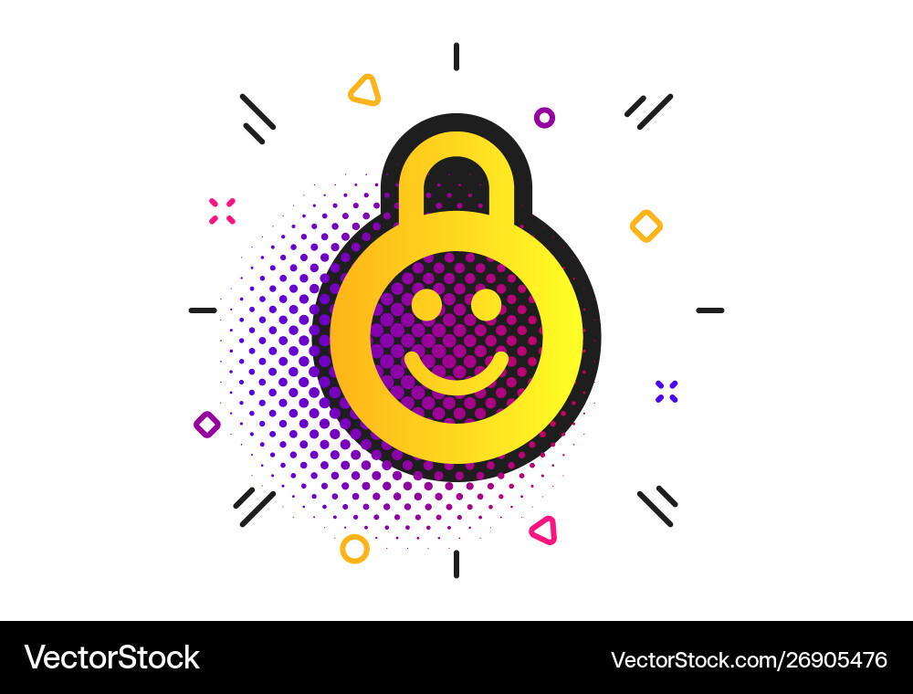 Child lock icon locker with smile symbol Vector Image