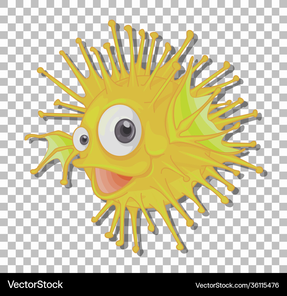 Cute urchin cartoon character isolated Royalty Free Vector
