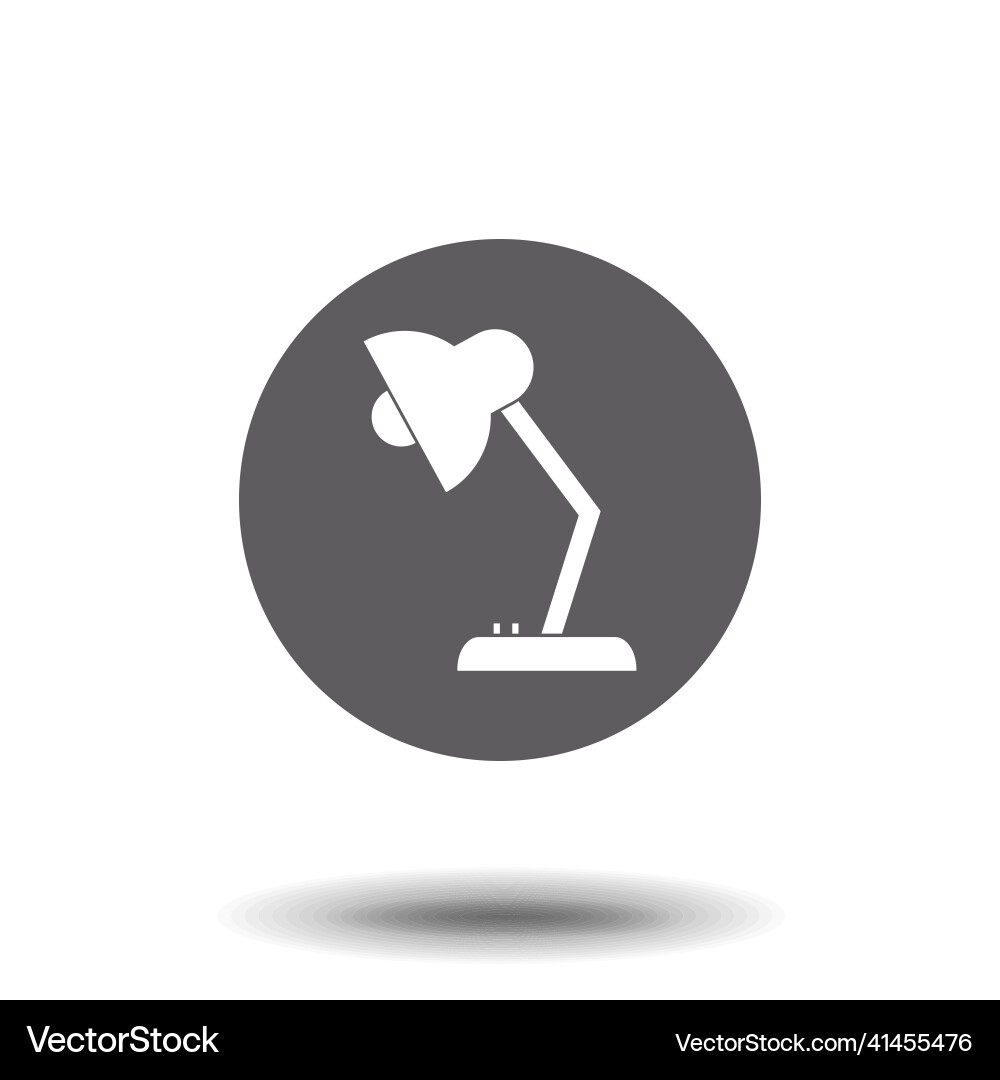 Desk light lamp icon symbol stock web Royalty Free Vector
