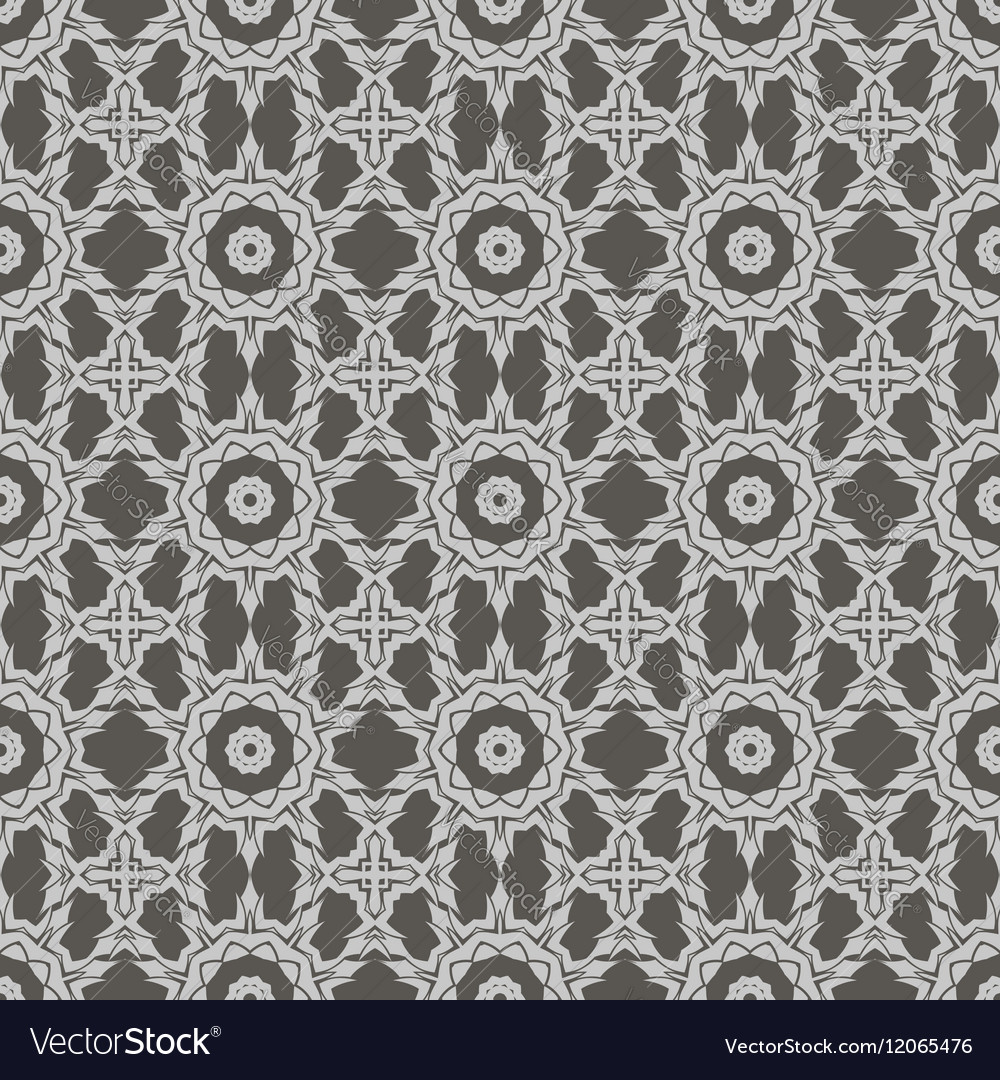 Grey ornamental seamless line pattern Royalty Free Vector