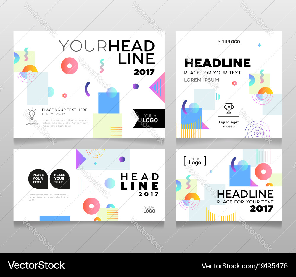 Headline banner - modern set of abstract Vector Image