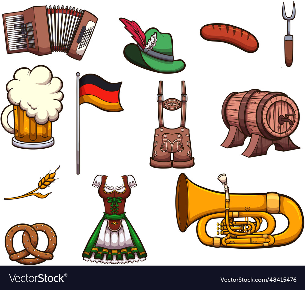 Oktoberfest elements set Royalty Free Vector Image