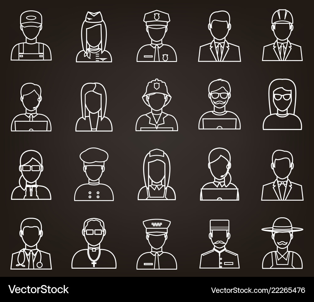 People of different occupations professions icons Vector Image