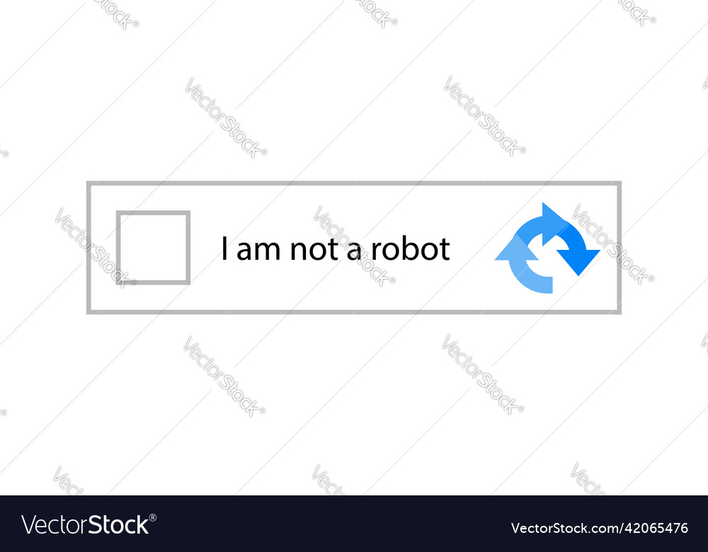 Robot Code Captcha And Recaptcha Button Captcha Vector Image