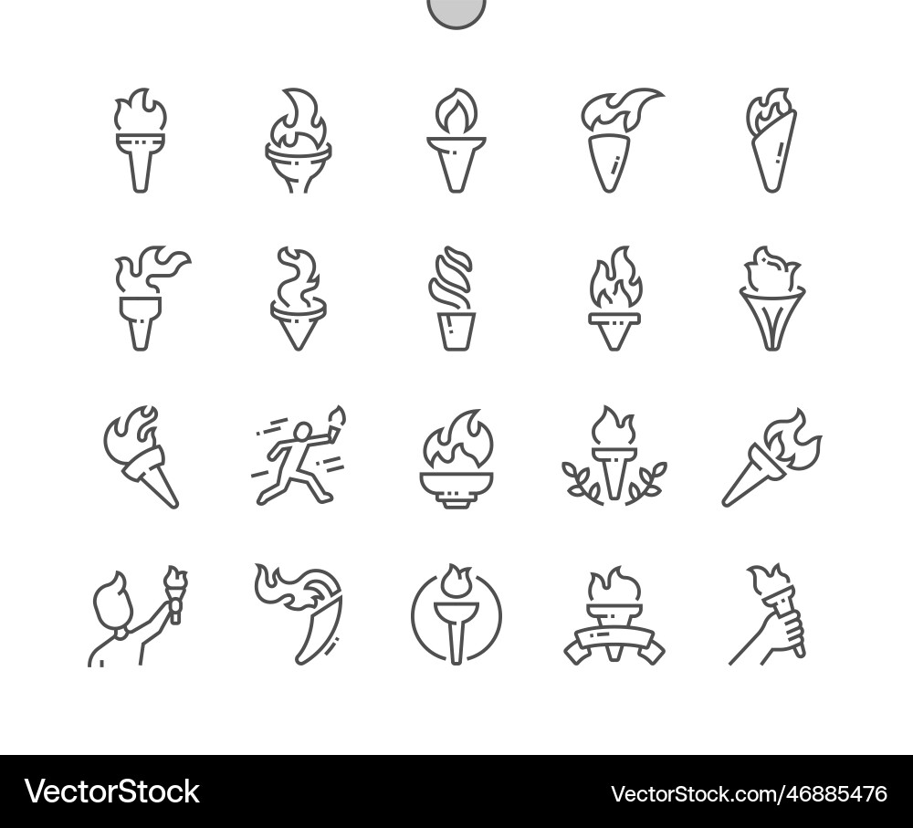 Torch flame power olympic games Royalty Free Vector Image