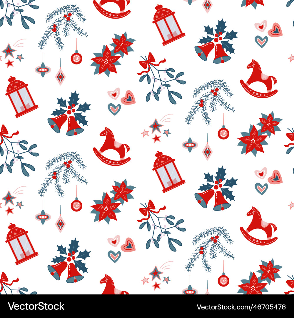 Winter seamless pattern Royalty Free Vector Image