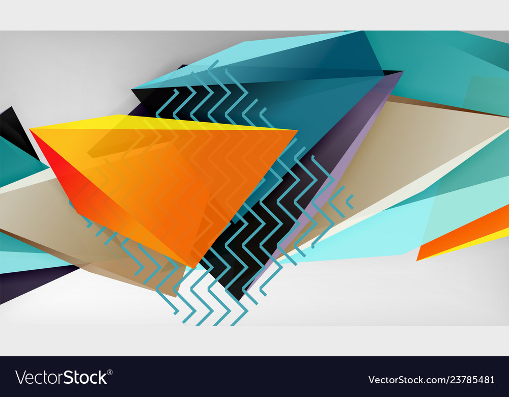 3d geometric triangular shapes abstract background