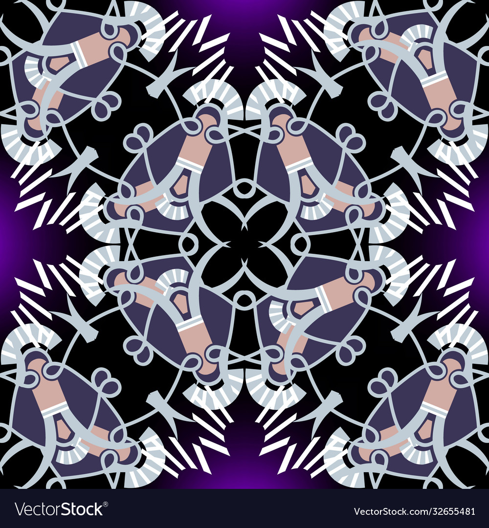 Abstract intricate seamless pattern colorful Vector Image