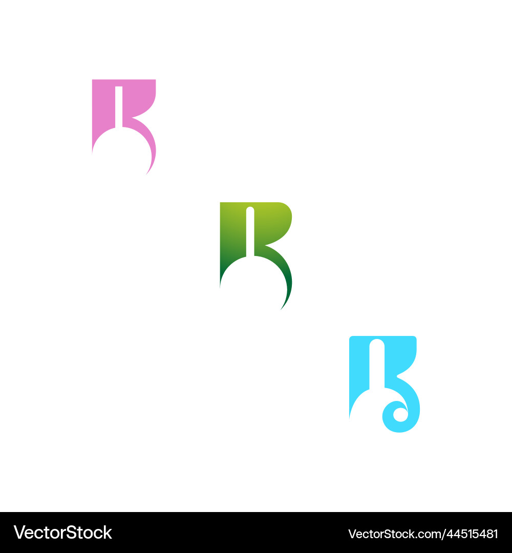 Alphabet letters initials logo rr r and p Vector Image