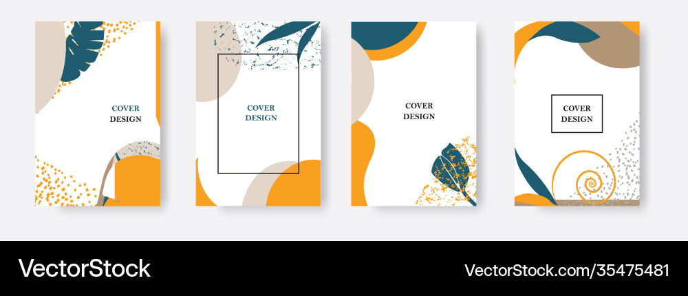 Collage abstract shapes magazine flyer Royalty Free Vector