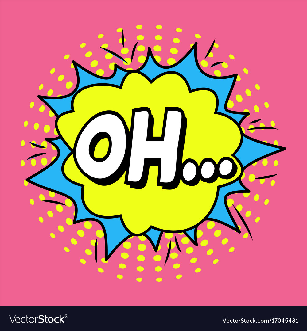 Comic speak bubble effect oh Royalty Free Vector Image