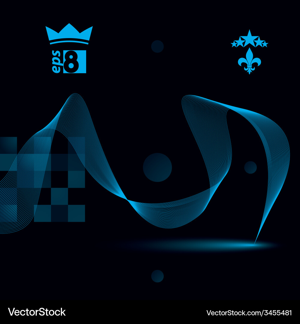 Elegant flowing lines background royal design eps8