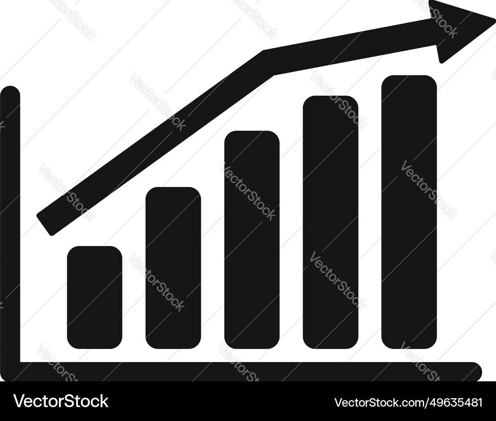 Graph chart file icon simple desk document Vector Image