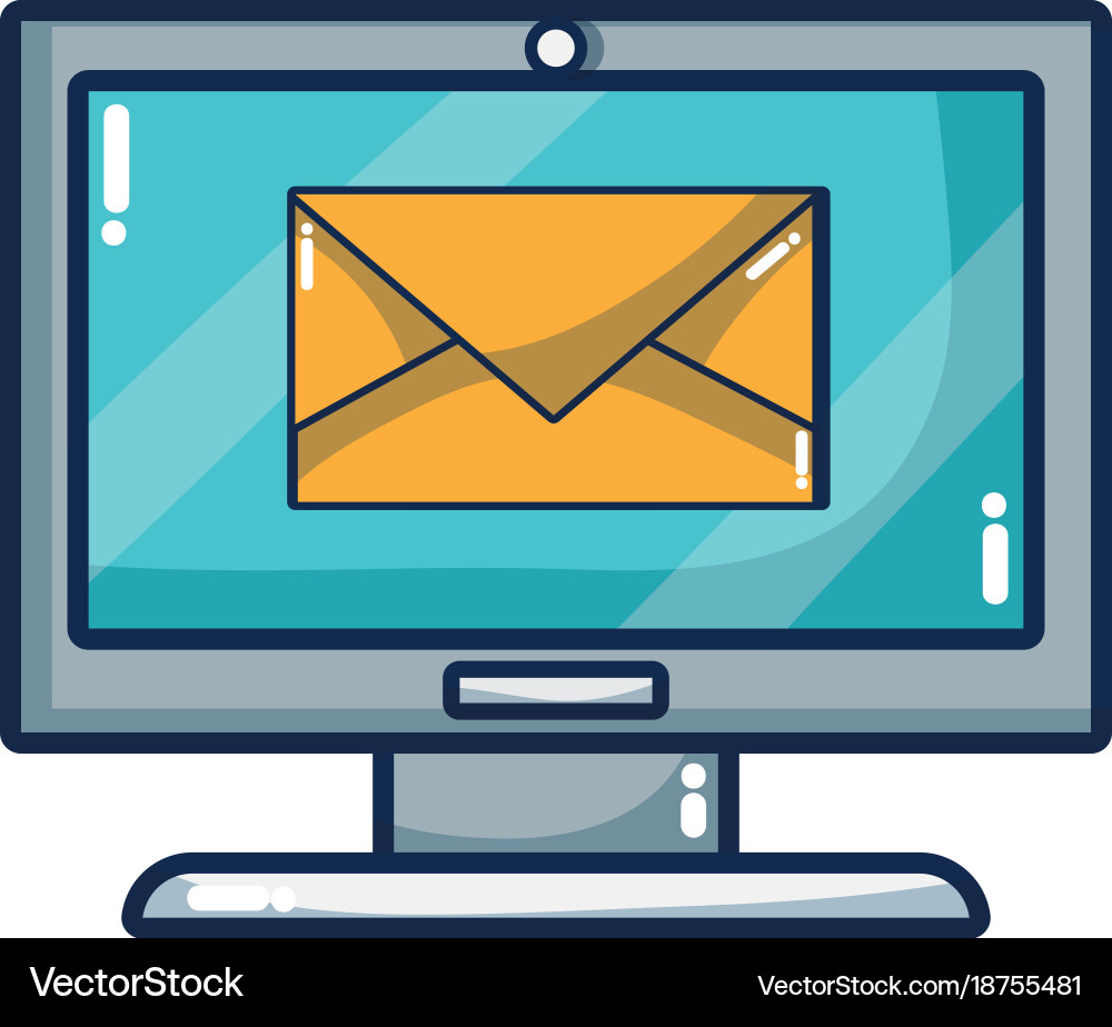 Isolated computer design Royalty Free Vector Image
