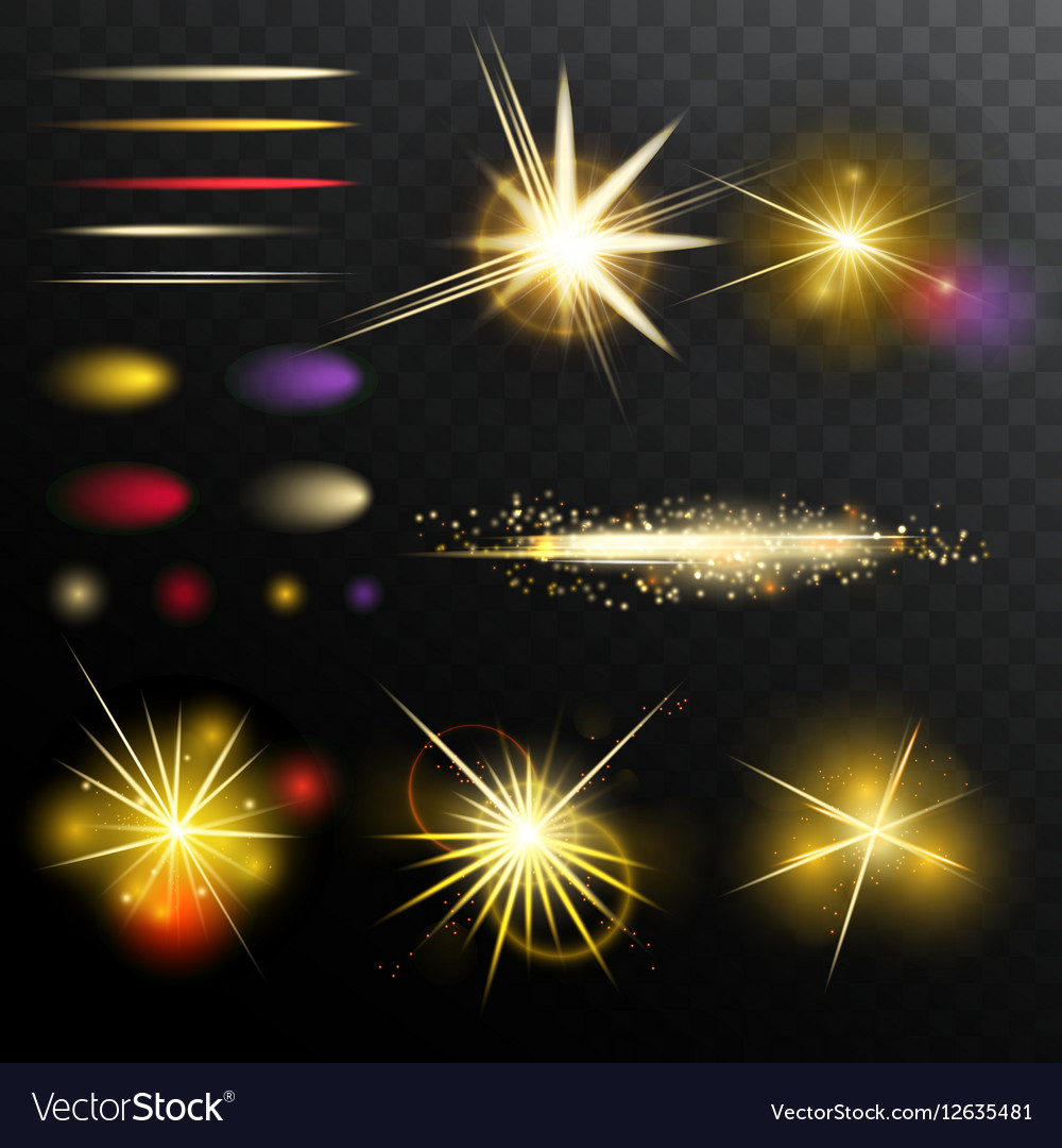 Light effects magic set Royalty Free Vector Image