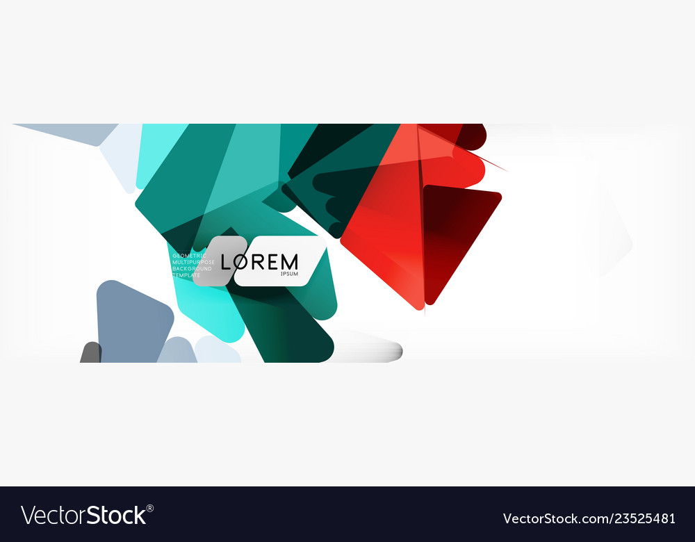 Mosaic Triangular Low Poly Style Abstract Vector Image