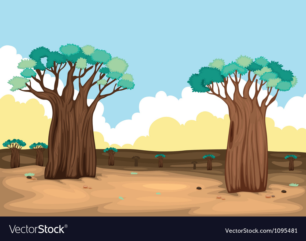 Two trees Royalty Free Vector Image - VectorStock