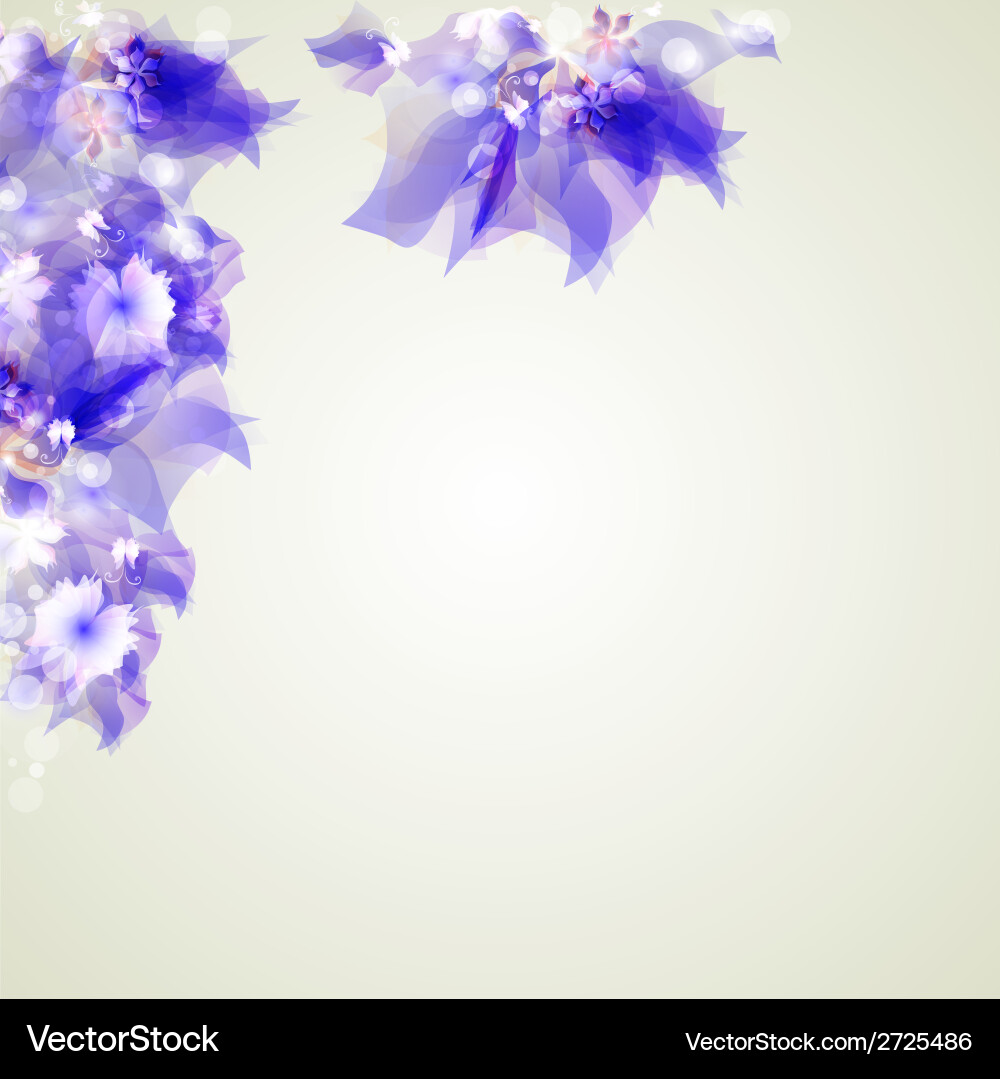 Abstract artistic background with purple floral Vector Image