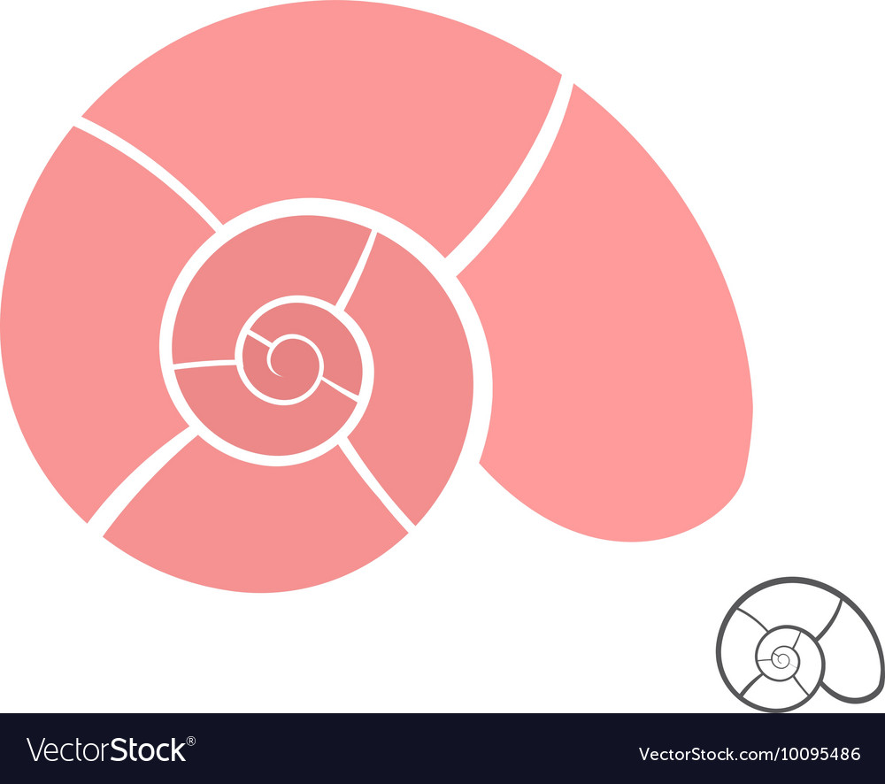 Abstract shell logo design template Royalty Free Vector