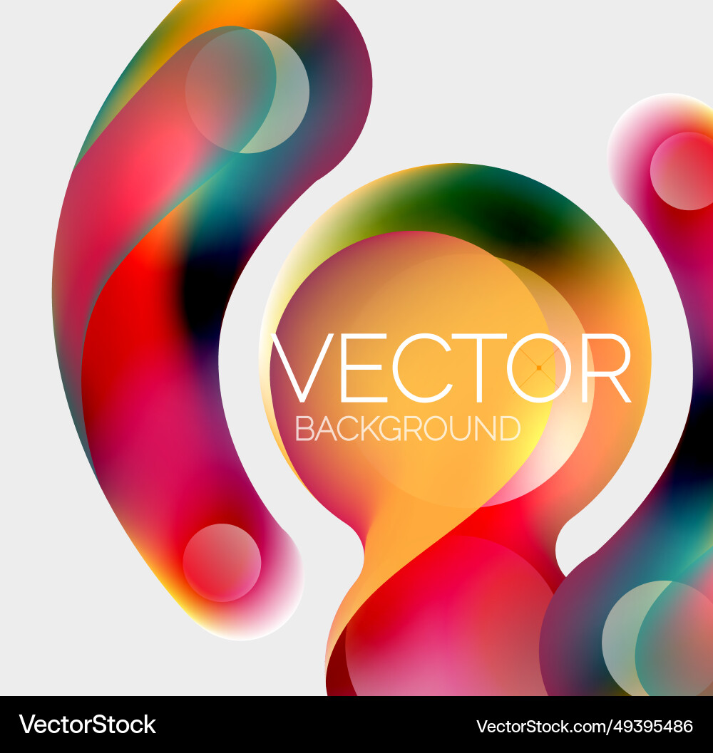 Beautiful flowing round shapes and circles Vector Image