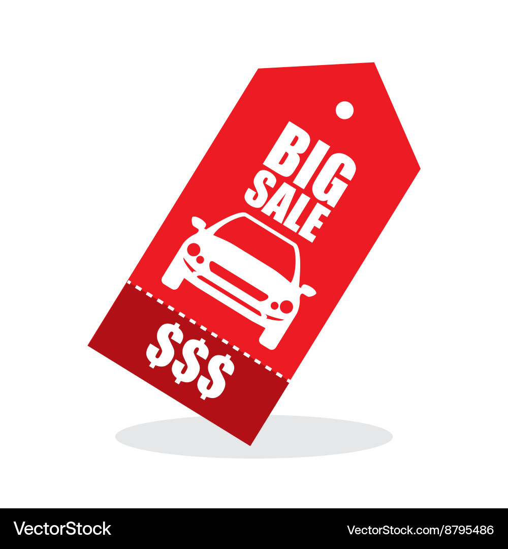 Car sale design concept white background Vector Image