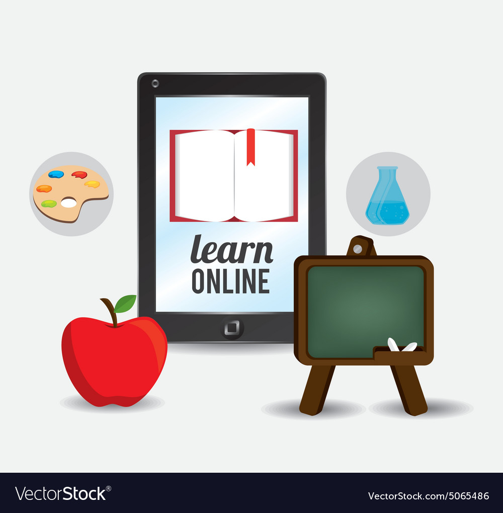 Elearning digital design Royalty Free Vector Image