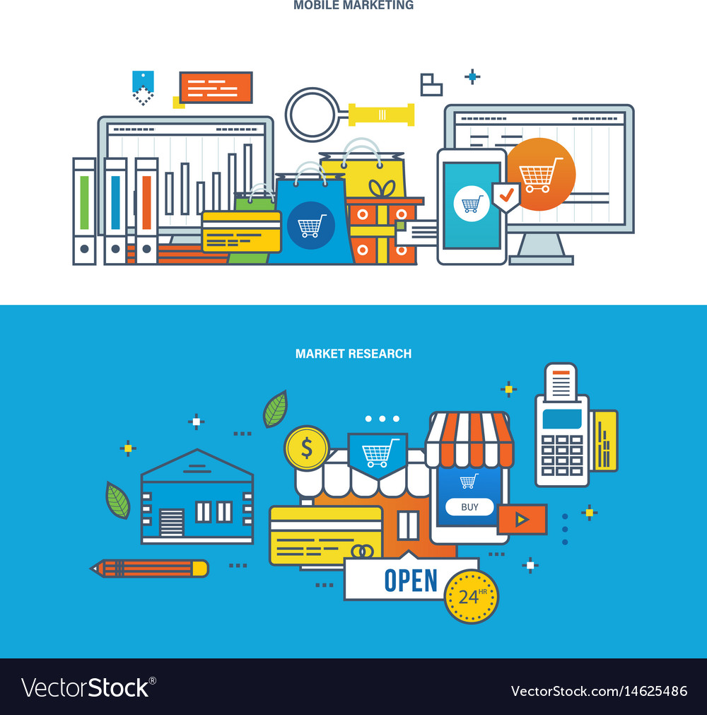 Finance marketing research analysis strategy Vector Image