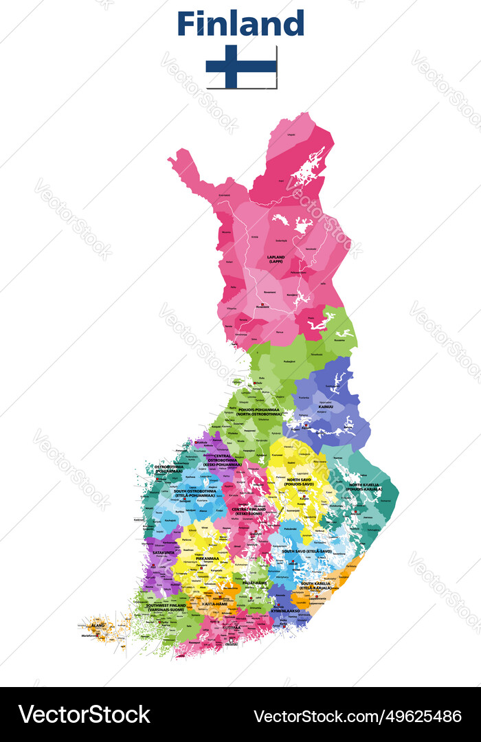 Political Map Of Finland Finland Regions Map