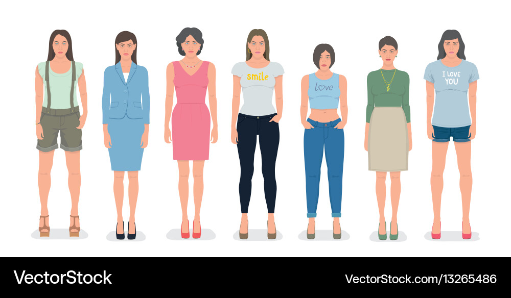 Group of women Royalty Free Vector Image - VectorStock