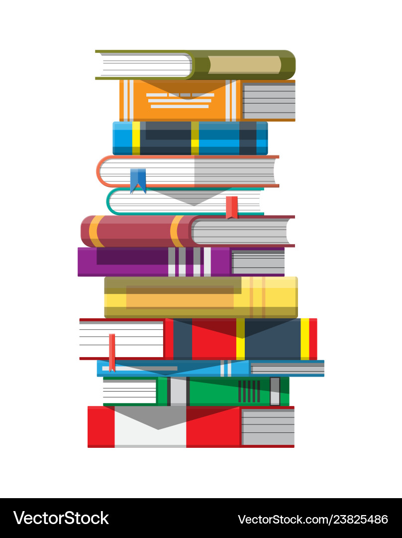 Pile of books Royalty Free Vector Image - VectorStock