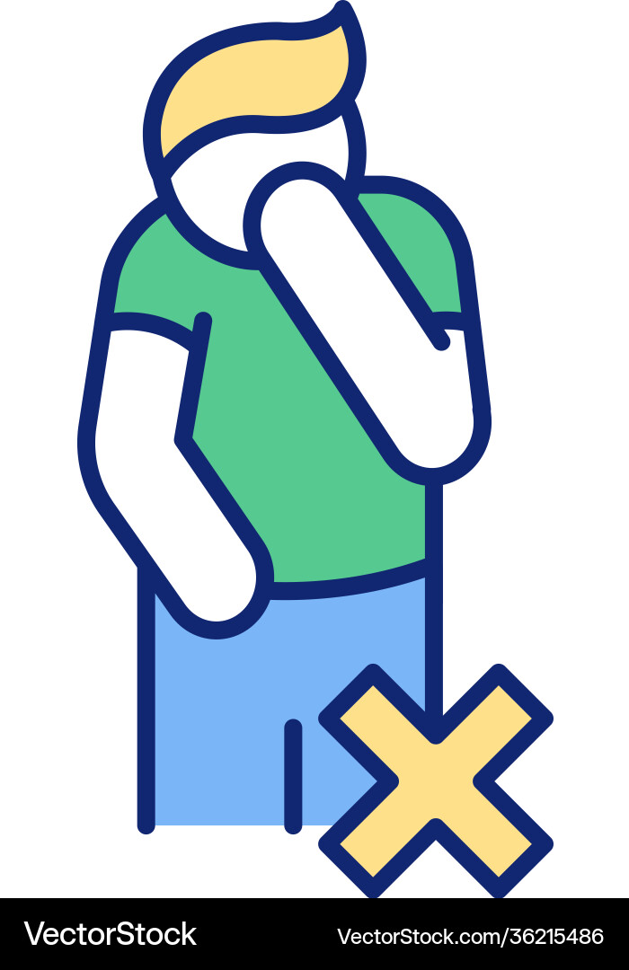 Preventing dizziness rgb color icon Royalty Free Vector