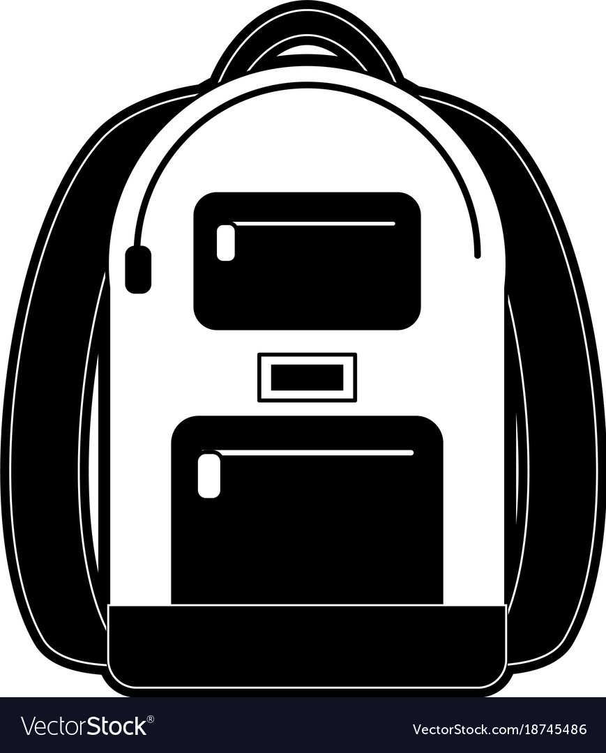 School backpack isolated Royalty Free Vector Image