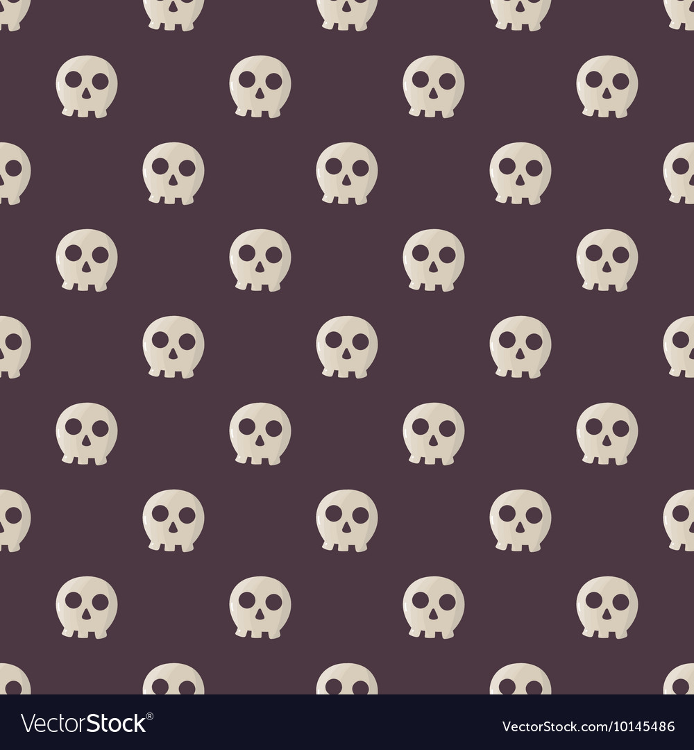 Seamless halloween pattern with skulls Royalty Free Vector