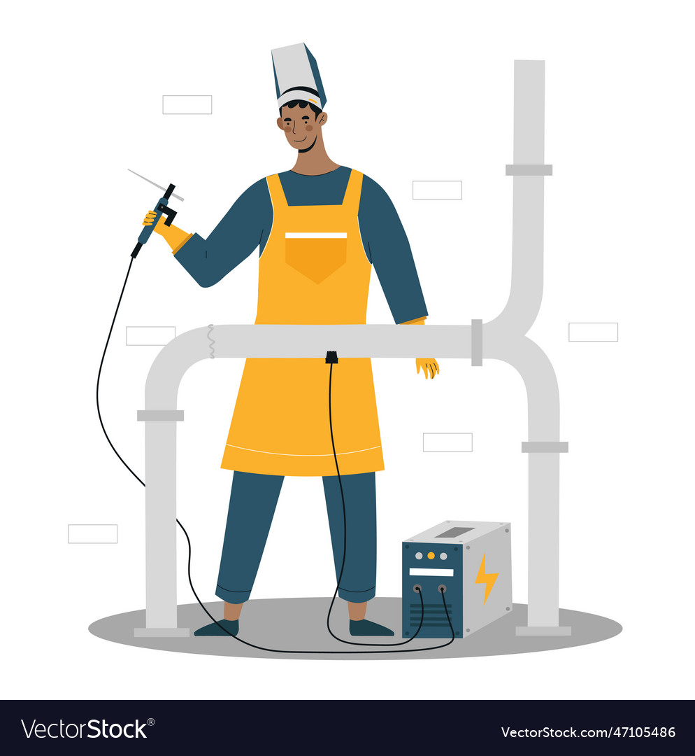 Welding machine concept Royalty Free Vector Image