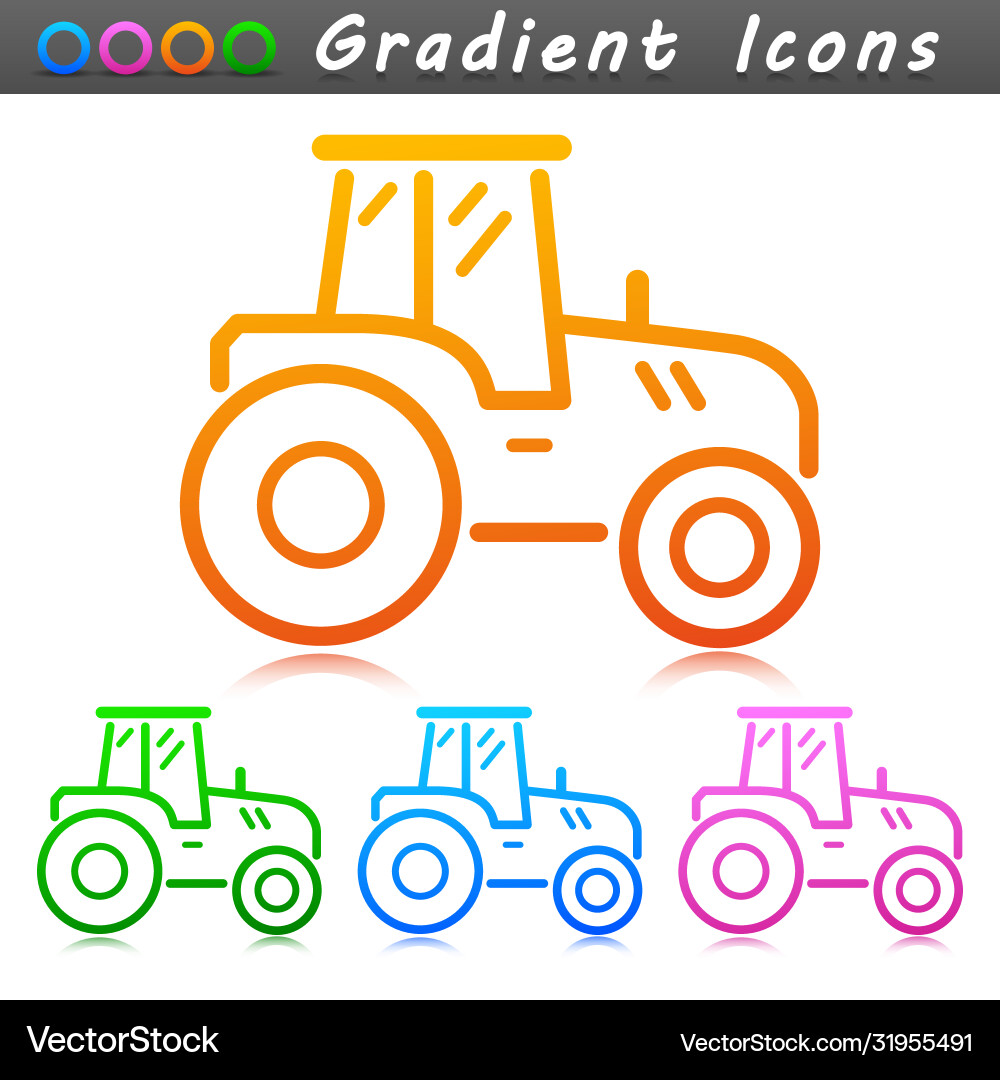 Agriculture tractor symbol icon Royalty Free Vector Image
