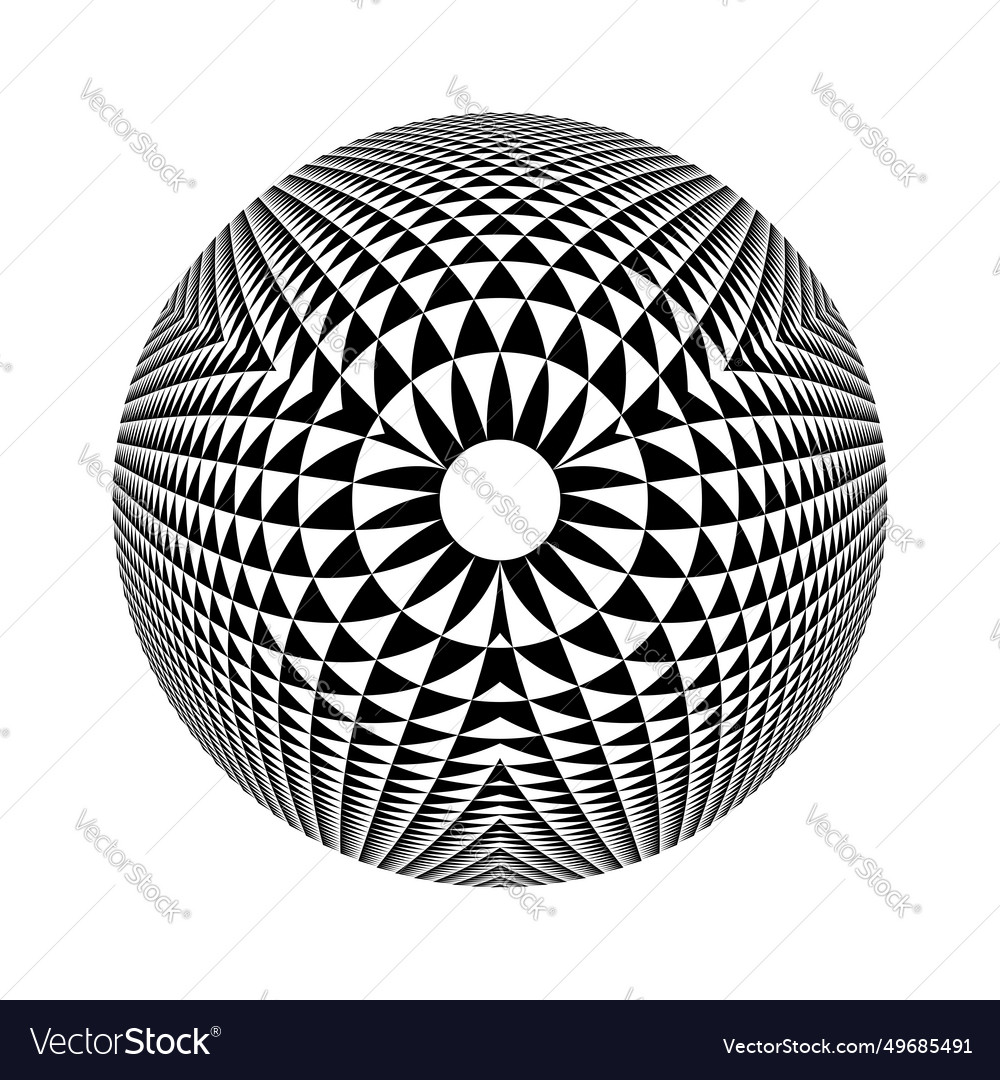Circle spherical pattern Royalty Free Vector Image