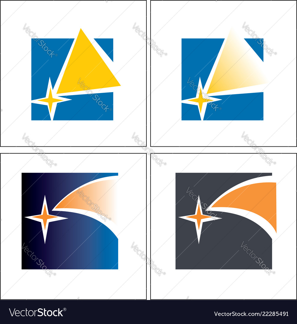Comet samples for logo Royalty Free Vector Image