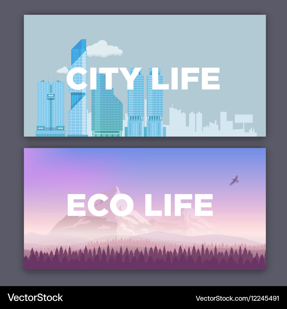 Concept of city environment Royalty Free Vector Image