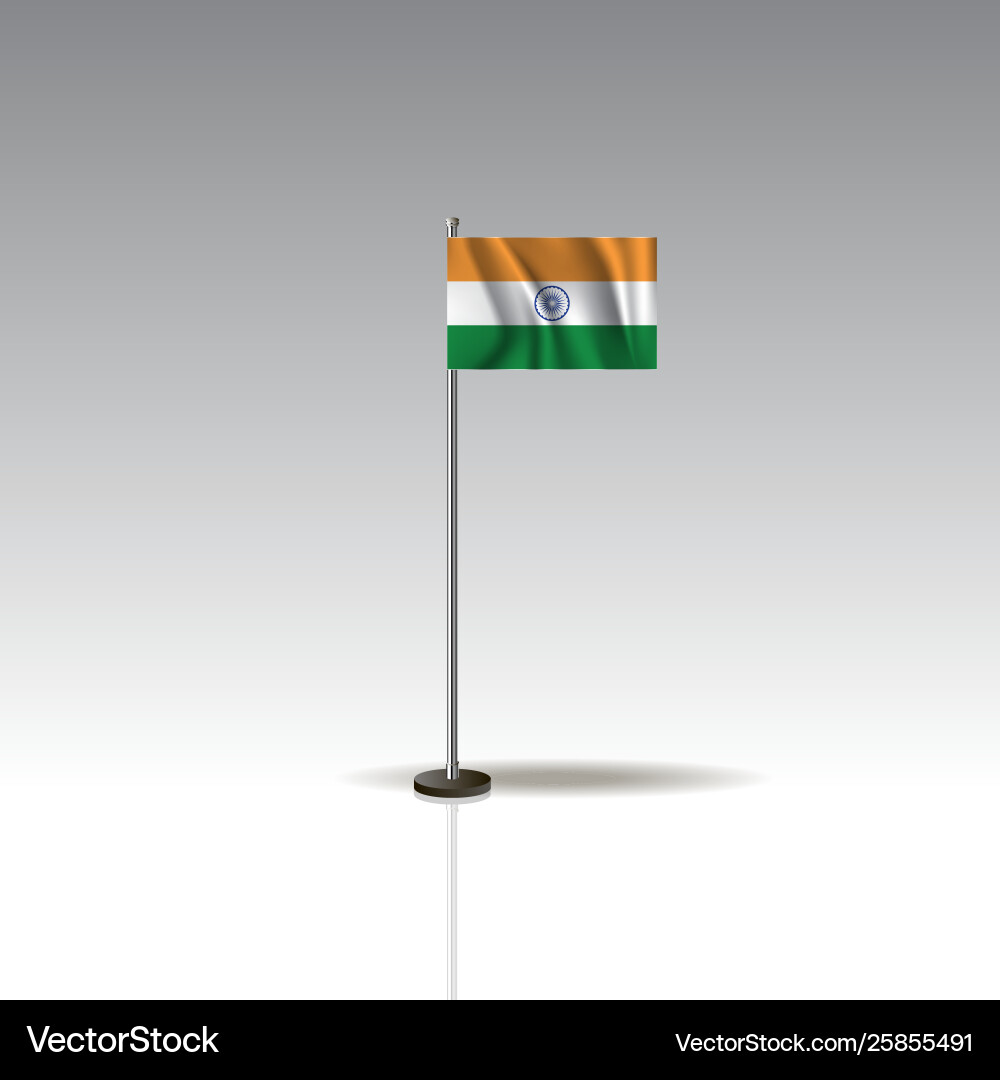 Flag country india national Royalty Free Vector Image