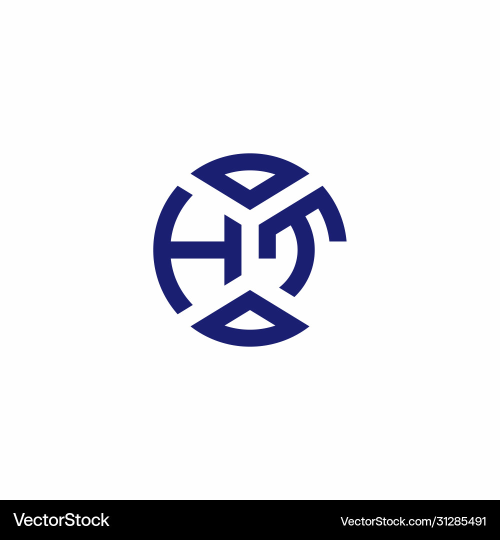 Ht monogram logo with abstract shapes in modern Vector Image