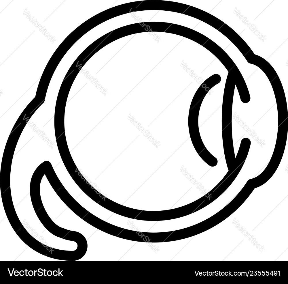 Human eye ball icon outline style Royalty Free Vector Image