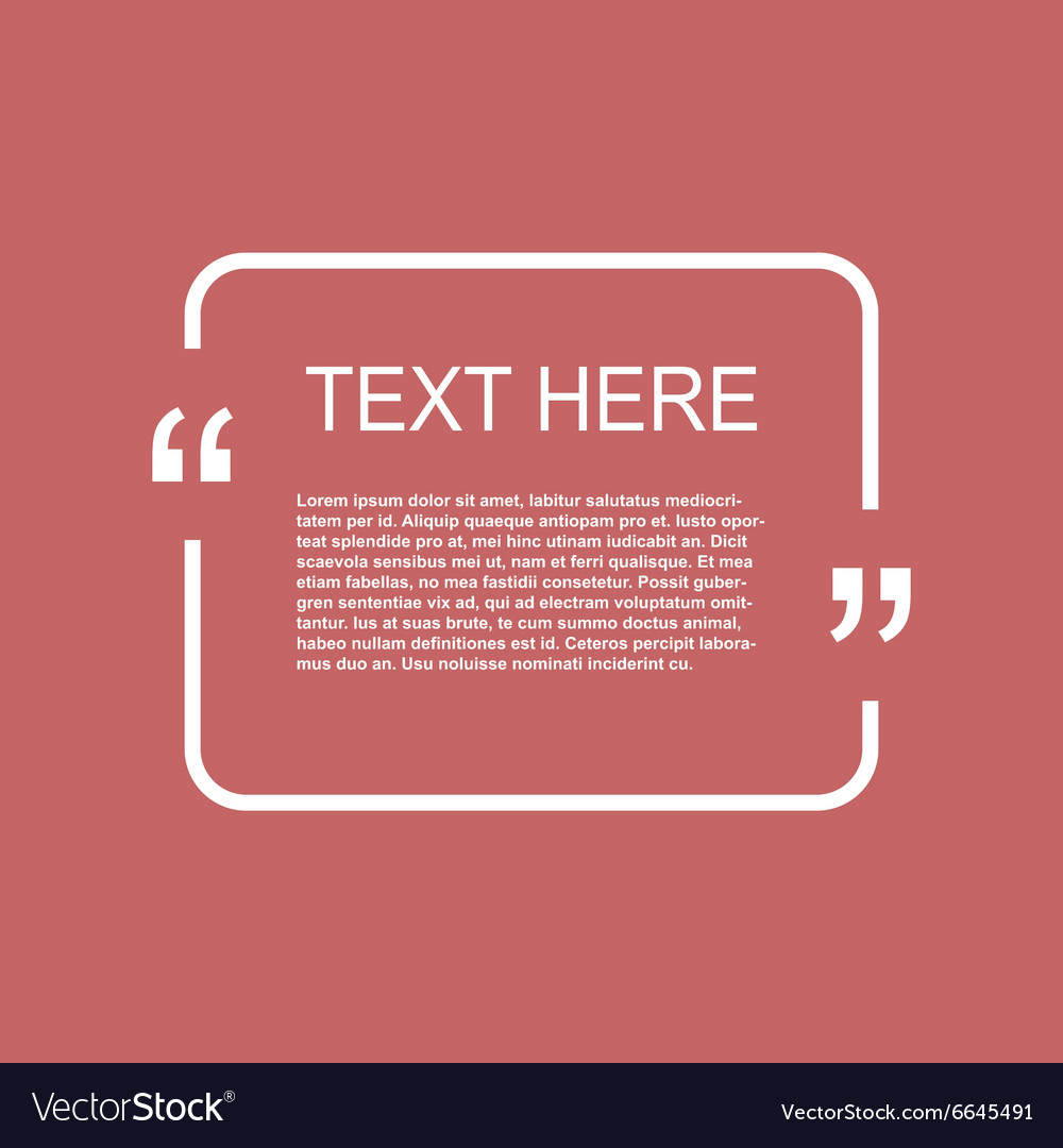 Icon quotation speech bubble template Royalty Free Vector