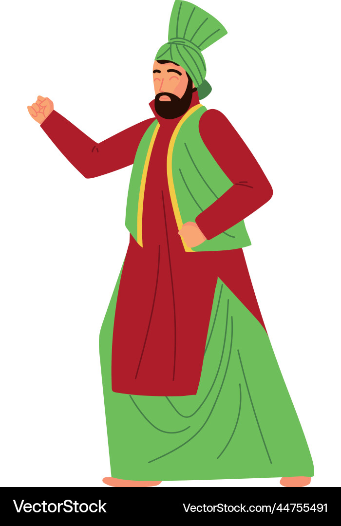 Indian man character Royalty Free Vector Image