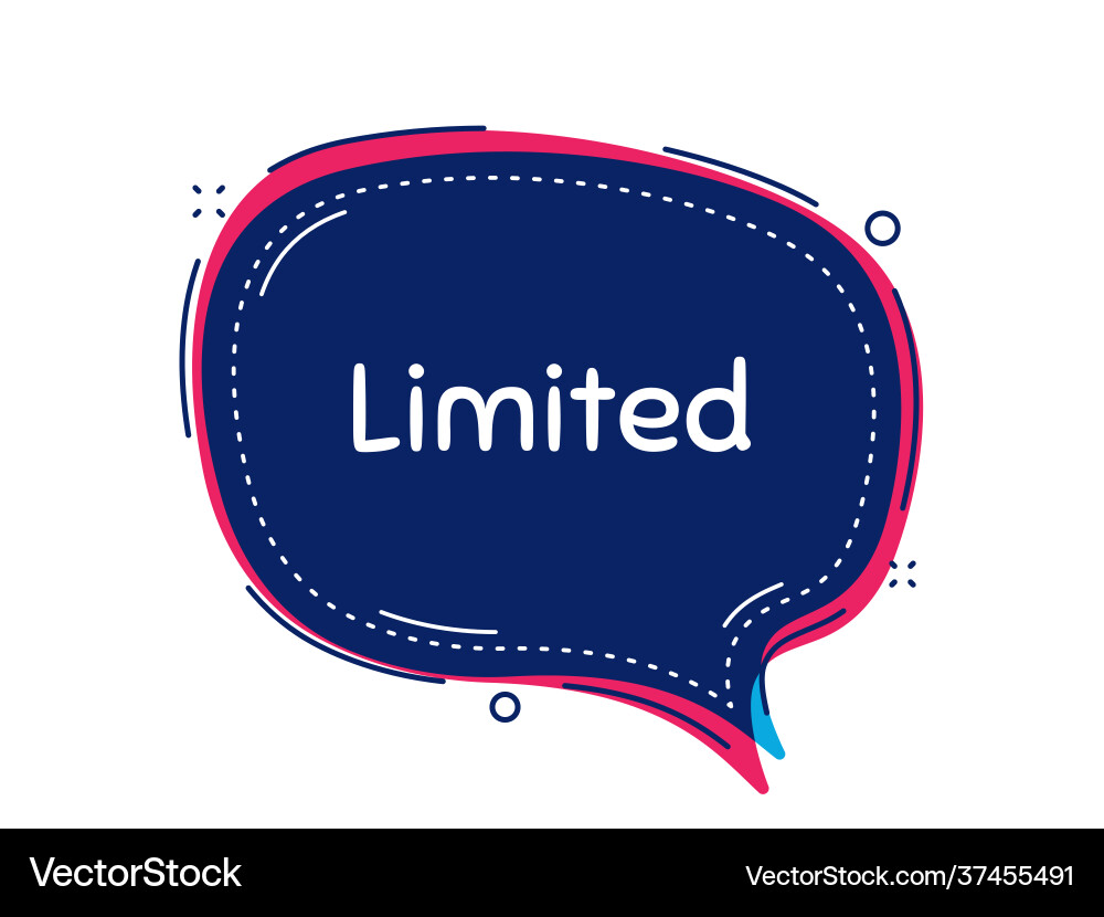 Limited symbol special offer sign Royalty Free Vector Image