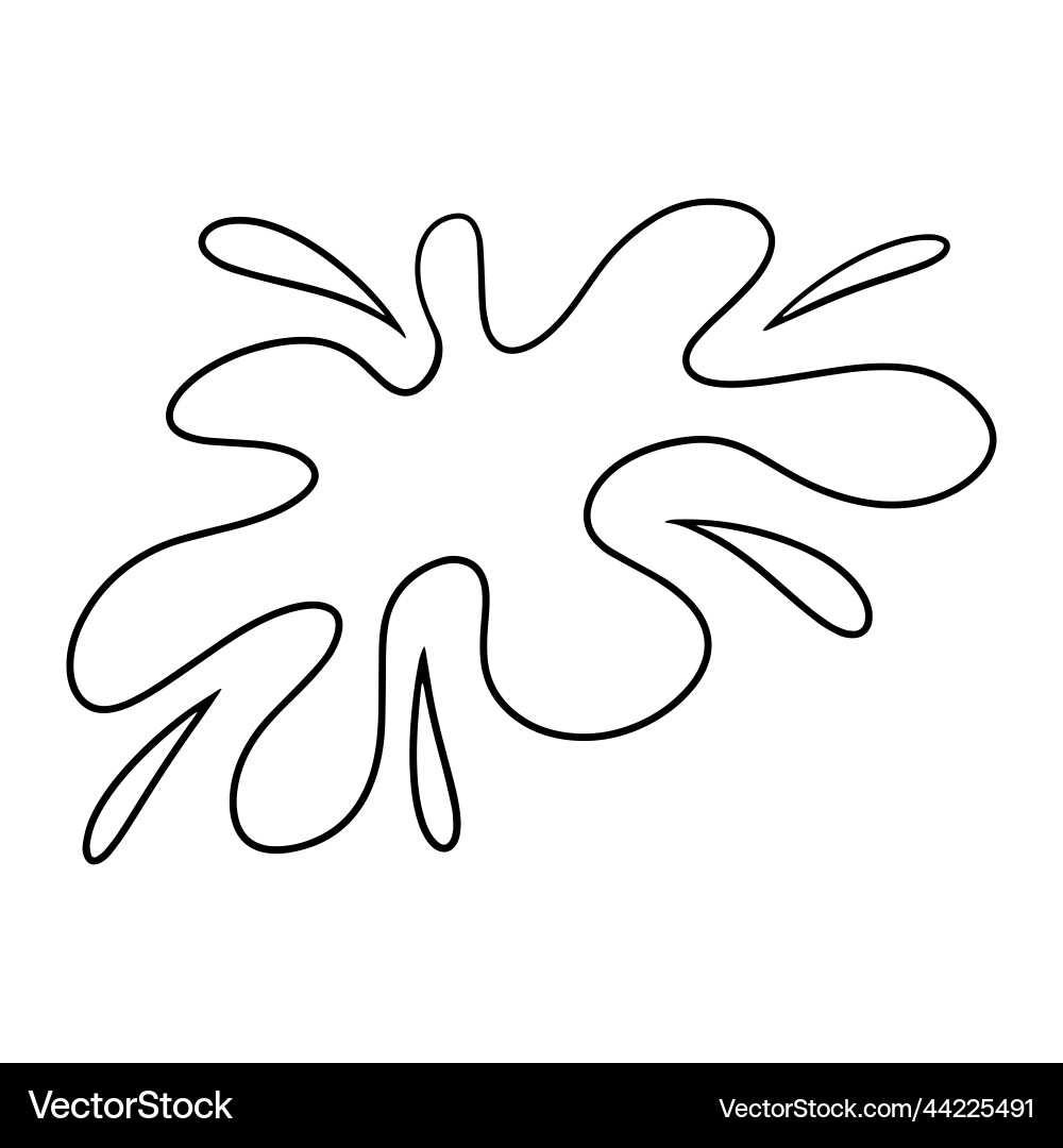 Monochrome image splashes of water in different Vector Image