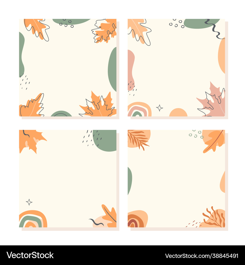 Set minimal cards with abstract shapes Royalty Free Vector